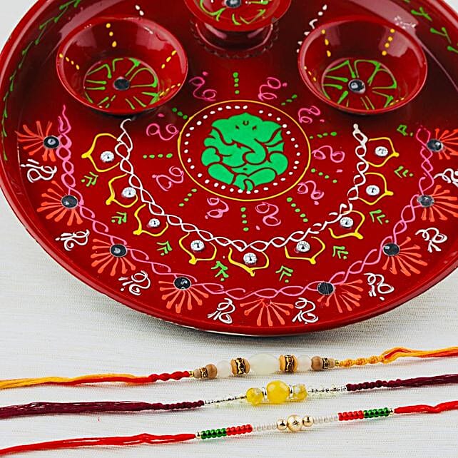 Pyar Bhara Rishta Rakhi With Traditional Thali australia | Gift Pyar ...