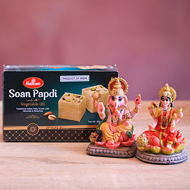 Soan Papdi And God Idols Diwali Combo australia | Gift Soan Papdi And ...