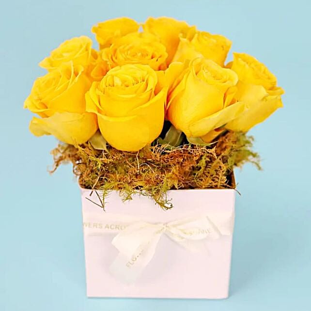 Little Yellow Rose Box australia | Gift Little Yellow Rose Box- FNP