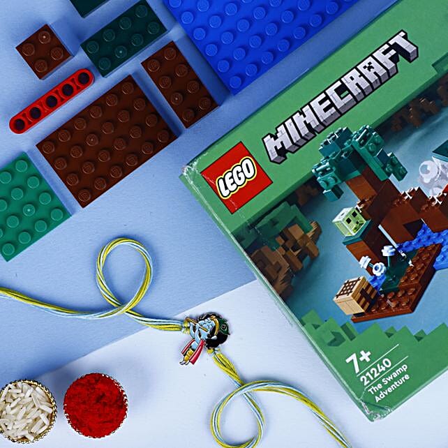 Natkhat Kanha Rakhi & Lego Minecraft Kit australia | Gift Natkhat Kanha ...