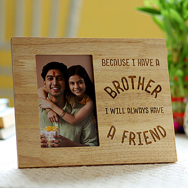 Personalised Wooden Frame For Bhai Dooj bahrain | Gift Personalised ...