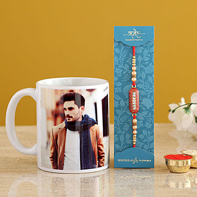Designer Rakhi and Personalised Photo Mug bahrain | Gift Designer Rakhi ...