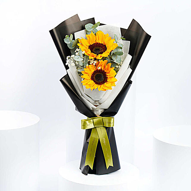 Two Sunflower Bouquet bahrain | Gift Two Sunflower Bouquet- FNP