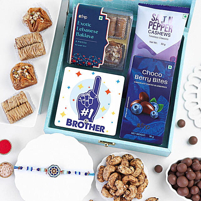 Rakhi Indulgence Gift Box bahrain | Gift Rakhi Indulgence Gift Box- FNP