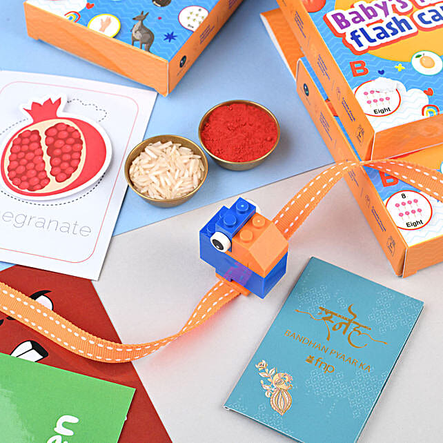Lego Bird Rakhi N Multiple Flash Cards Gift Hamper brazil | Gift Lego ...