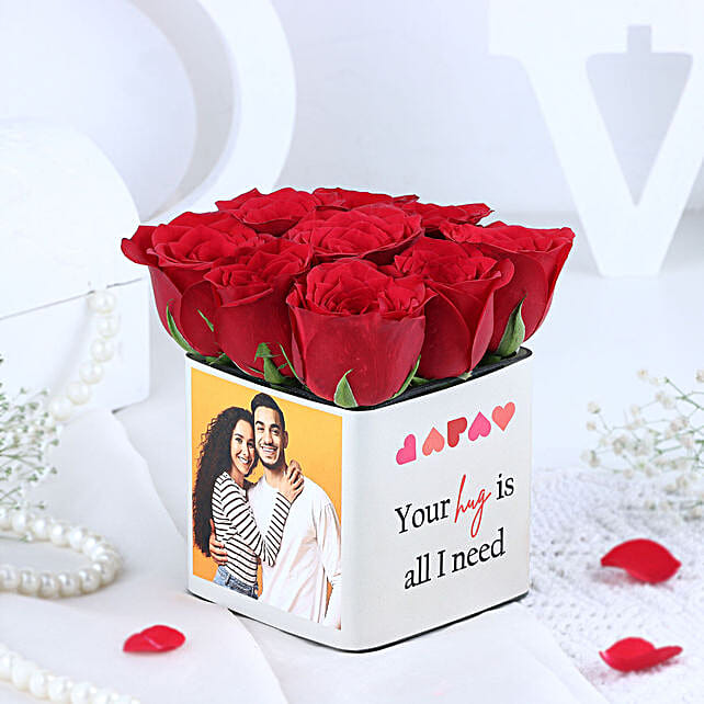 Darling Red Rose with Vase canada | Gift Darling Red Rose with Vase- FNP