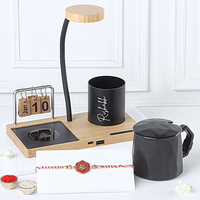 6 in 1 Personalised Desk Utility Set with Rakhi canada | Gift 6 in 1 ...