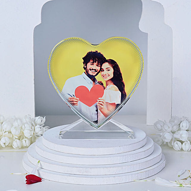 Personalised Hearty Love Crystal Photo Frame croatia | Gift ...