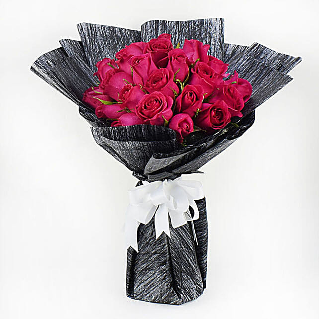 35 Dark Pink Roses Bouquet egypt | Gift 35 Dark Pink Roses Bouquet- FNP