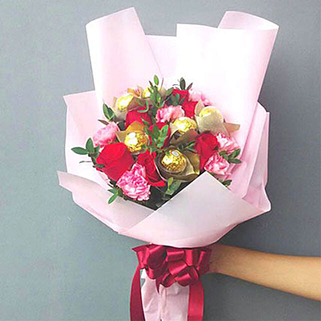 Choco Floral Bouquet indonesia | Gift Choco Floral Bouquet- FNP