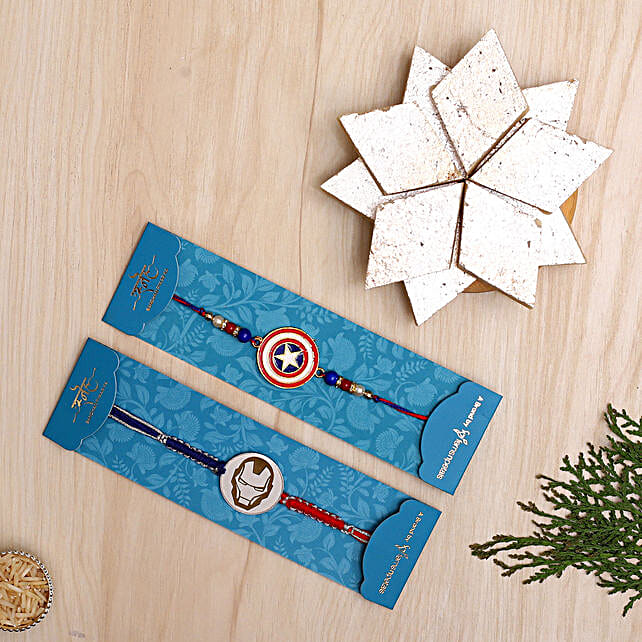 Superhero Kids Rakhi Set And Kaju Katli ireland | Gift Superhero Kids ...