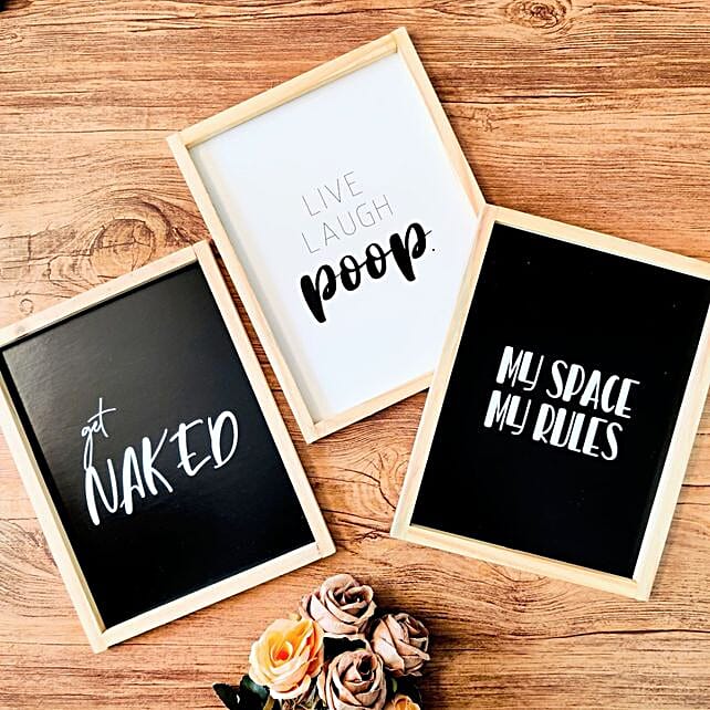 Live Laugh Poop Set Of 3 Wall Frames israel | Gift Live Laugh Poop Set ...