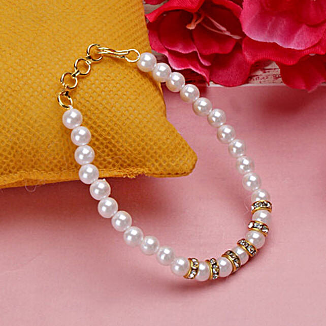 Pearl Beauty Rakhi ITA italy | Gift Pearl Beauty Rakhi ITA- FNP