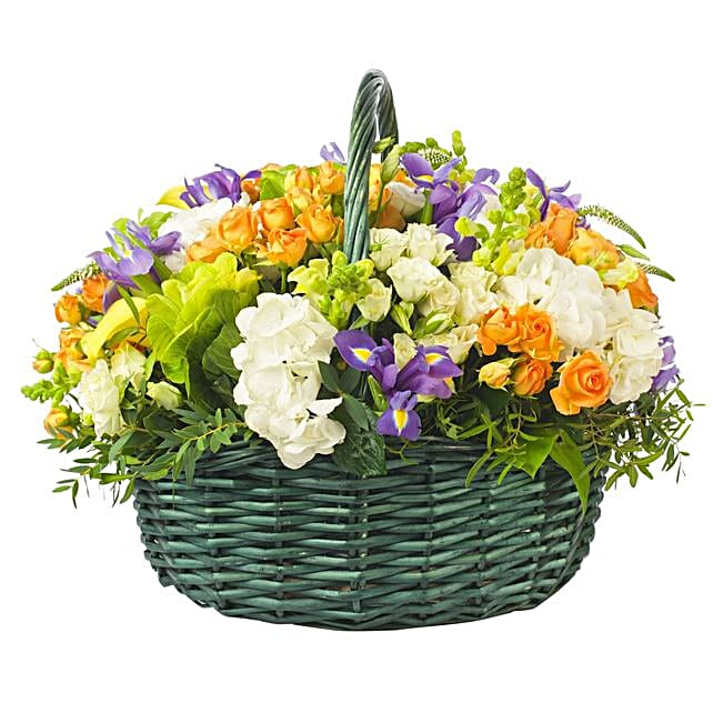 Spring Flowers Basket italy | Gift Spring Flowers Basket- FNP