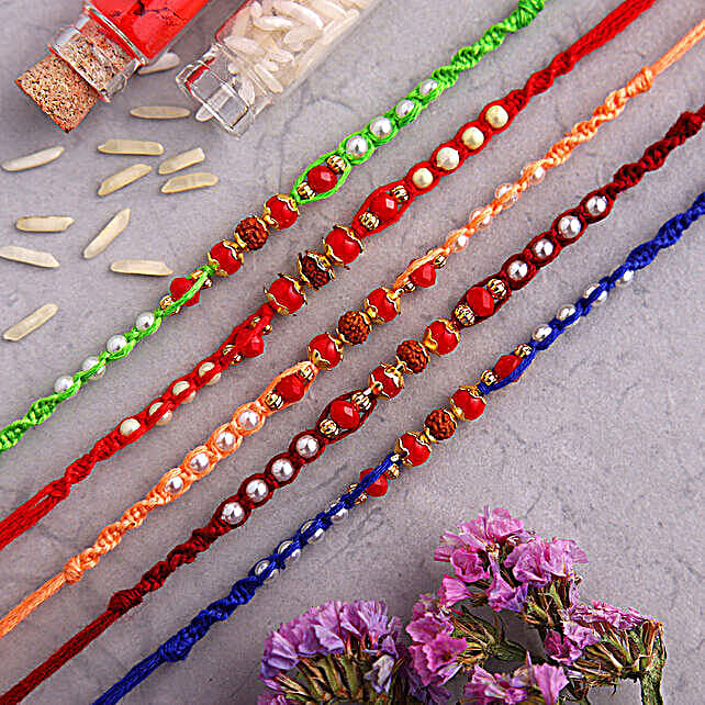 Sneh Holy Rudraksha Rakhi Set japan | Gift Sneh Holy Rudraksha Rakhi ...