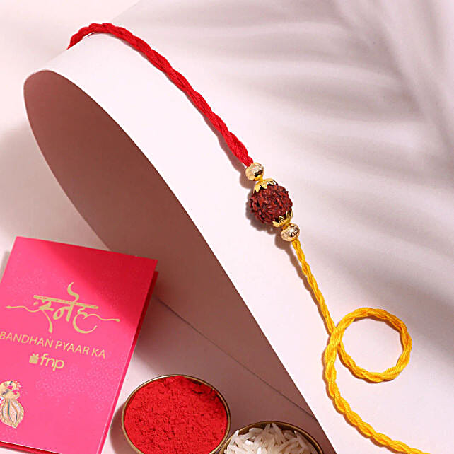 Divine Harmony Rudraksha Rakhi japan | Gift Divine Harmony Rudraksha ...