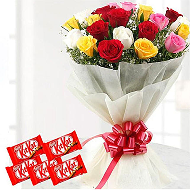 Thrilling Flowers And Choco Combo kuwait | Gift Thrilling Flowers And ...