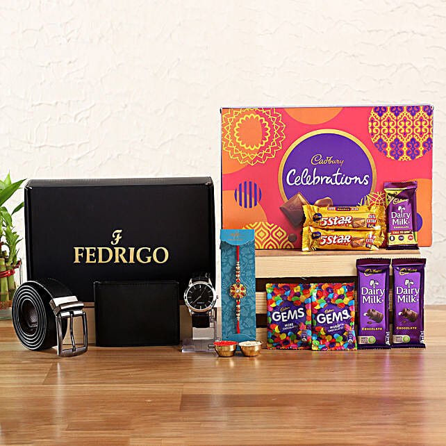 Elegant Rakhi Fedrigo Mens Gift Set Hamper kuwait | Gift Elegant Rakhi ...