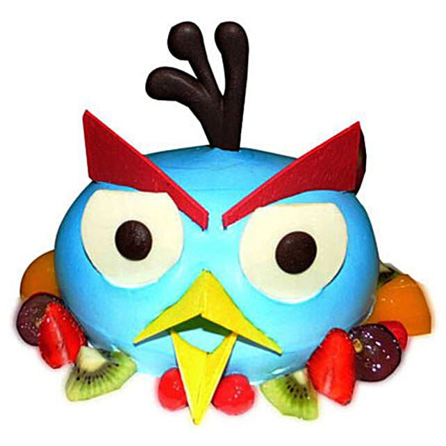 Buy/Send The Blue Angry Bird Cake Eggless 1kg by FNP Online- FNP