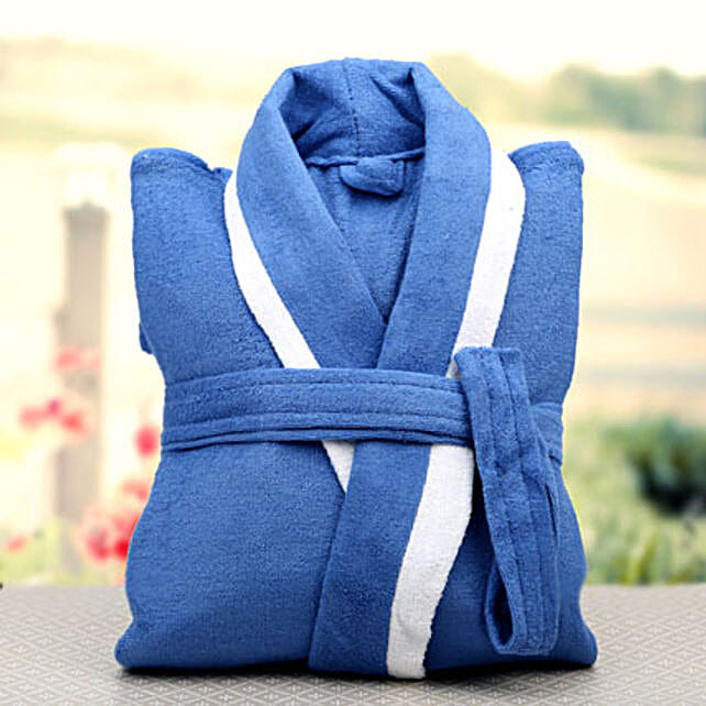 Buy/Send Blue Bath Robe Online- FNP