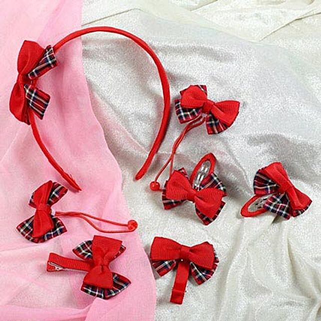 Buy/Send Red Hair Accessory Set For Kids Online- FNP