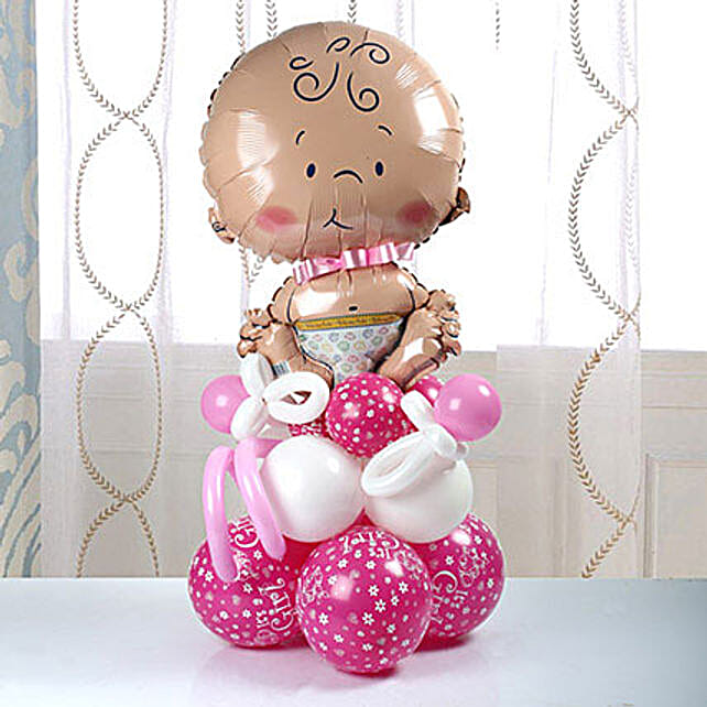 Buy/Send Baby Girl Arrival Balloon Online- FNP