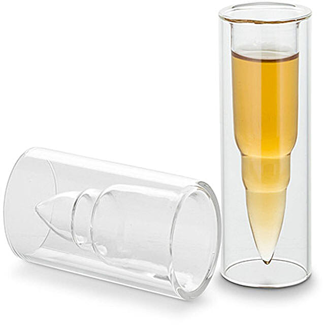 Buy/Send Bullet Double Wall Shot Glasses Online- FNP