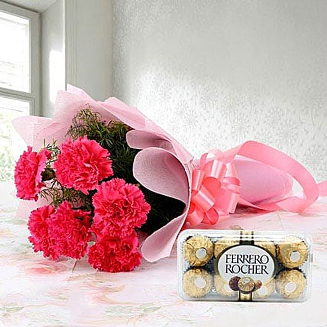 Buy/Send Shell Carnation with Chocolate Online- FNP