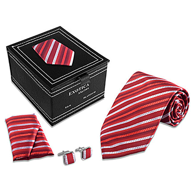 Buy/Send Light Red Tie Set Online- FNP