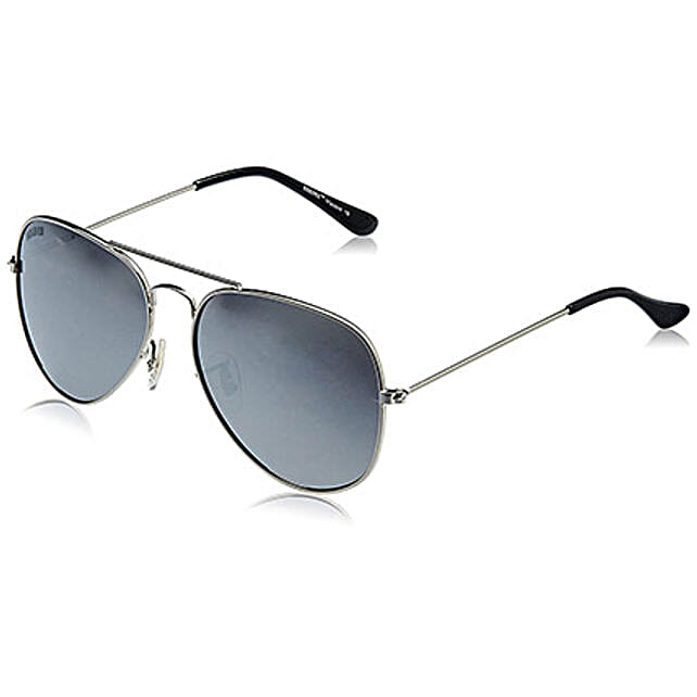 Buy/Send MTV Roadies Silver Mirrored Unisex Aviator Sunglasses Online- FNP