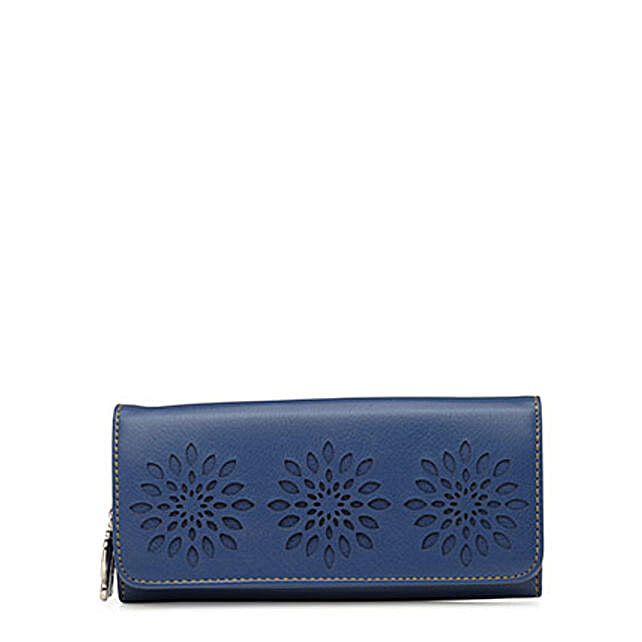 Buy/Send Butterflies Dark Blue Wallet Online- FNP