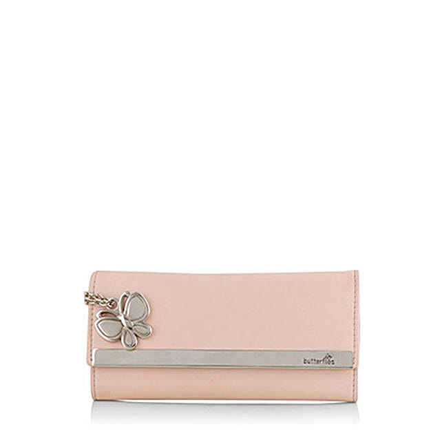 Buy/Send Butterflies Elegant Peach Wallet Online- FNP