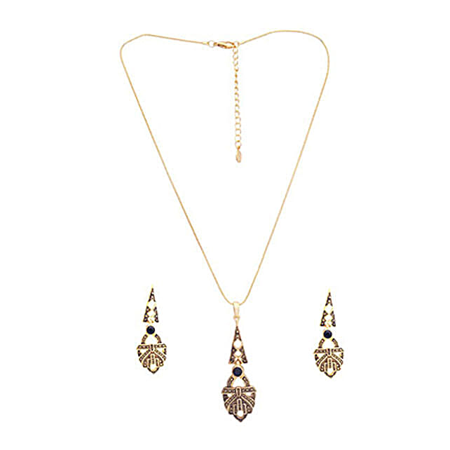 Buy/Send Estelle Antique Jewellery Set Online- FNP