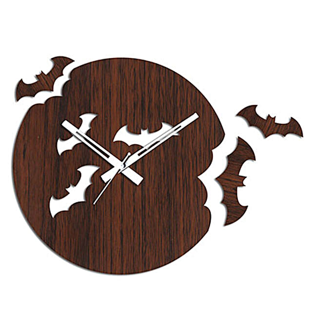 Buy/Send Flying Bats Brown Wall Clock Online- FNP