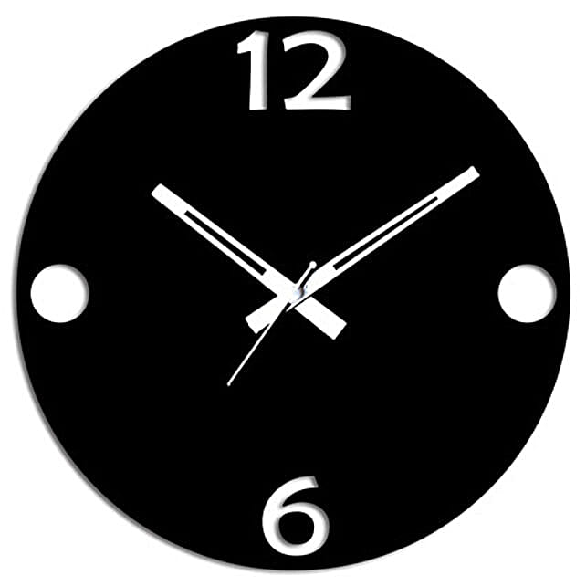 Buy/Send Unique Study Room Black Wall Clock Online- FNP