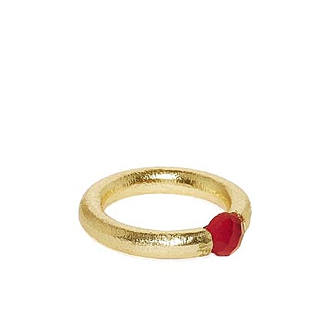 Buy/Send Single Red Stone Ring Online- FNP