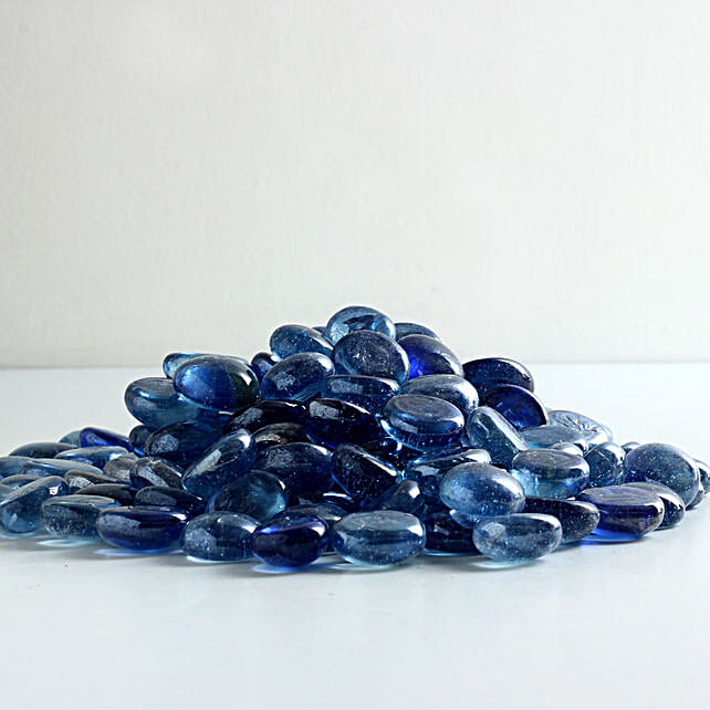 Buy/Send Blue Crystal Pebbles 10 To 15 mm Online- FNP