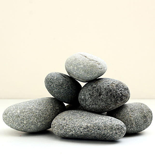 Buy/Send Natural Black Decorative Pebbles 50 To 75mm Online- FNP
