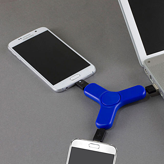 Buy/Send 3 in 1 Data Cable with Fidget Spinner Online- FNP