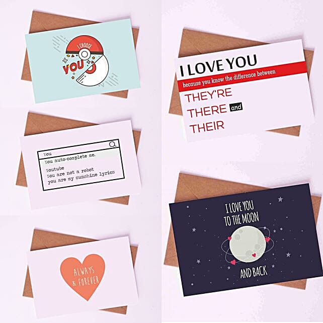 Buy/Send Pack of Witty Romantic Love Cards Online- FNP
