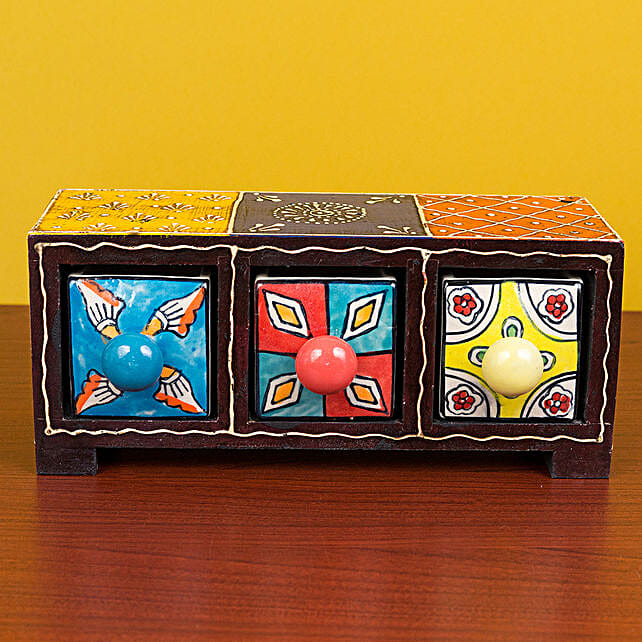 Buy/Send Multicoloured Trinket Drawer Set Of 3 Online- FNP