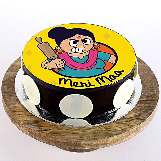 Buy/Send Meri Maa Chocolate Photo Cake Online- FNP