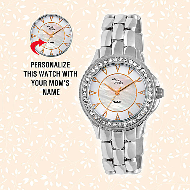 Buy/Send Personalised Shiny Silver Watch Online- FNP
