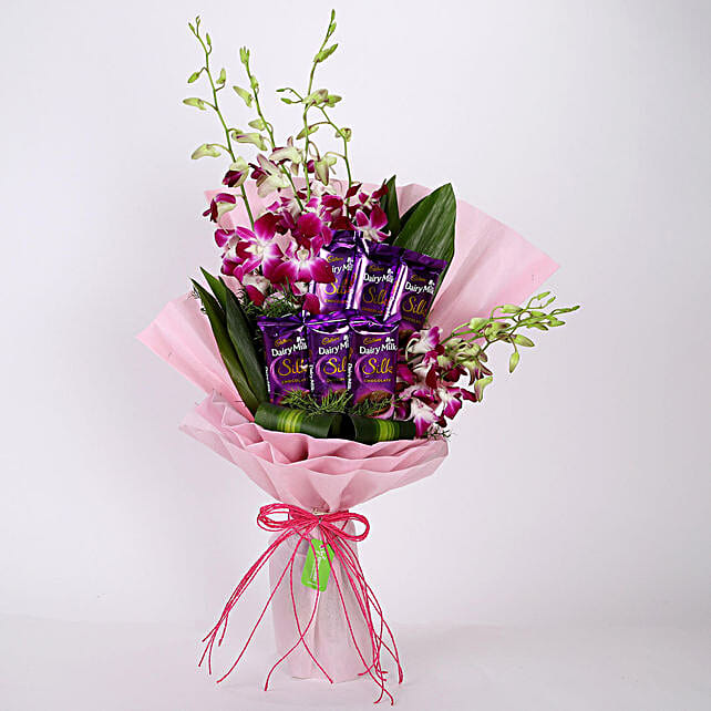 Buy/Send Bunch Of Orchids & Chocolates Online- FNP