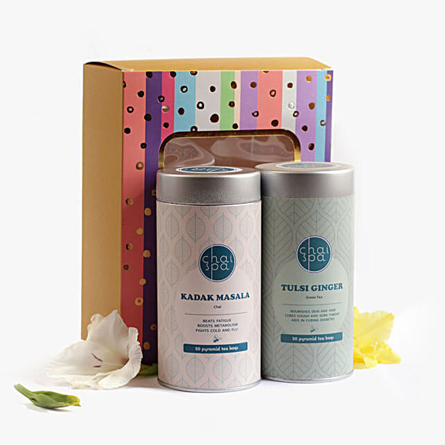Buy/Send Kadak Masala & Tulsi Ginger Green Tea Paradise Combo Online- FNP