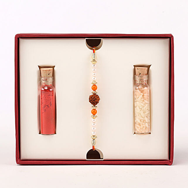 Buy/Send Beautiful Rudraksh Designer Rakhi Online- FNP