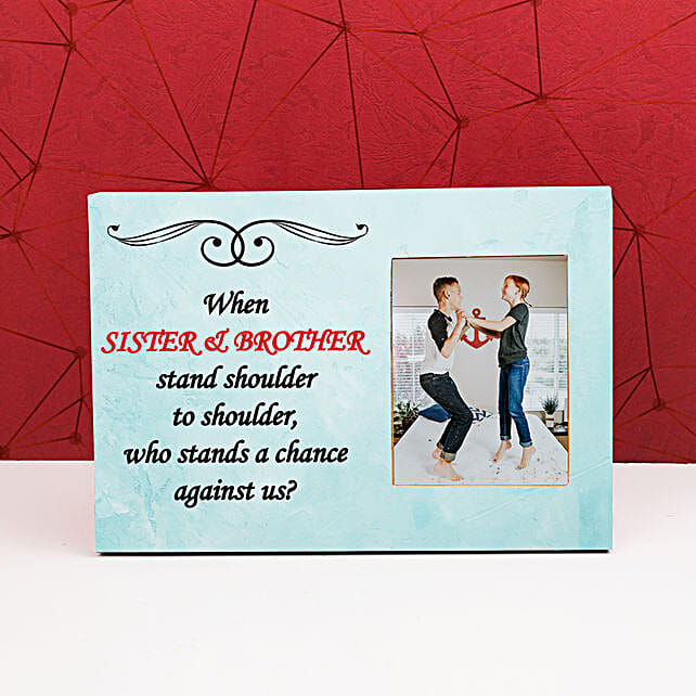 Buy/Send Personalised Elegant Photo Frame For Brother & Sister Online- FNP