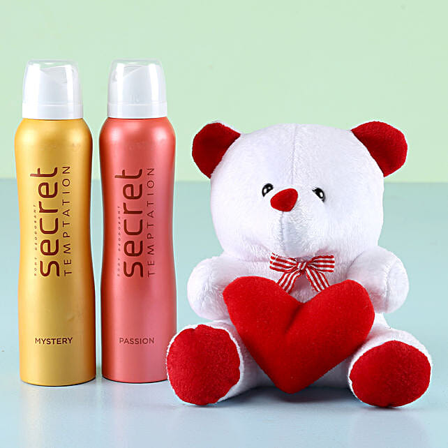 Buy/Send Secret Temptation Deos With Teddy Bear Online- FNP