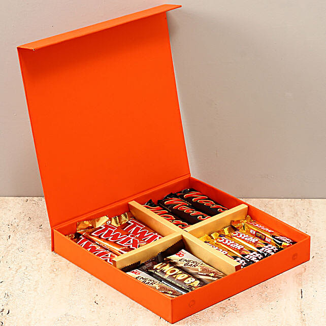 Buy/Send Orange FNP Box Of Chocolates Online- FNP