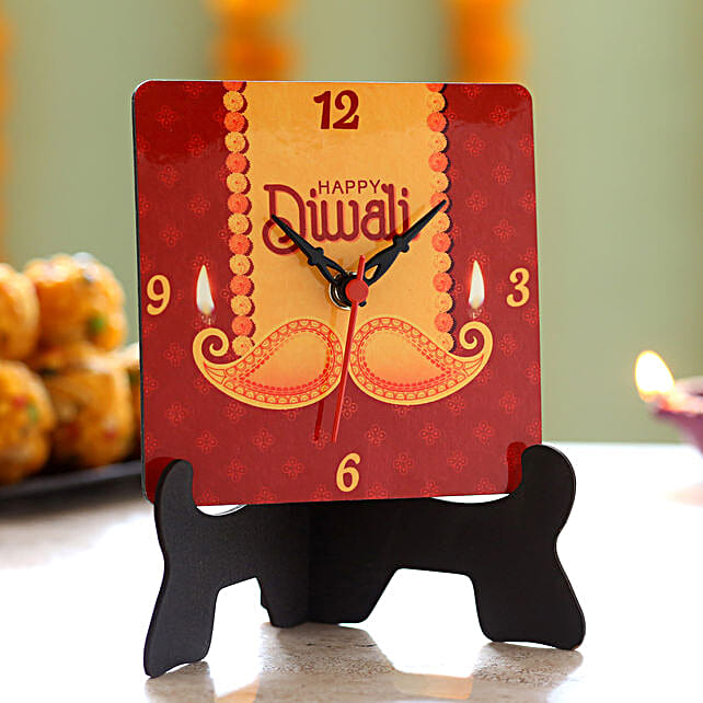 Buy/Send Diwali Wishes Table Clock Online- FNP